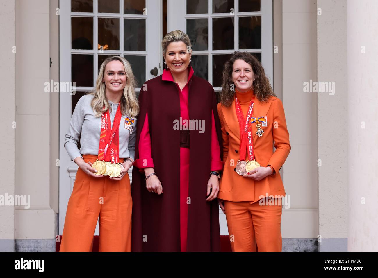 DEN HAAG, NETHERLANDS - FEBRUARY 22: Irene Schouten, queen Maxima and ...