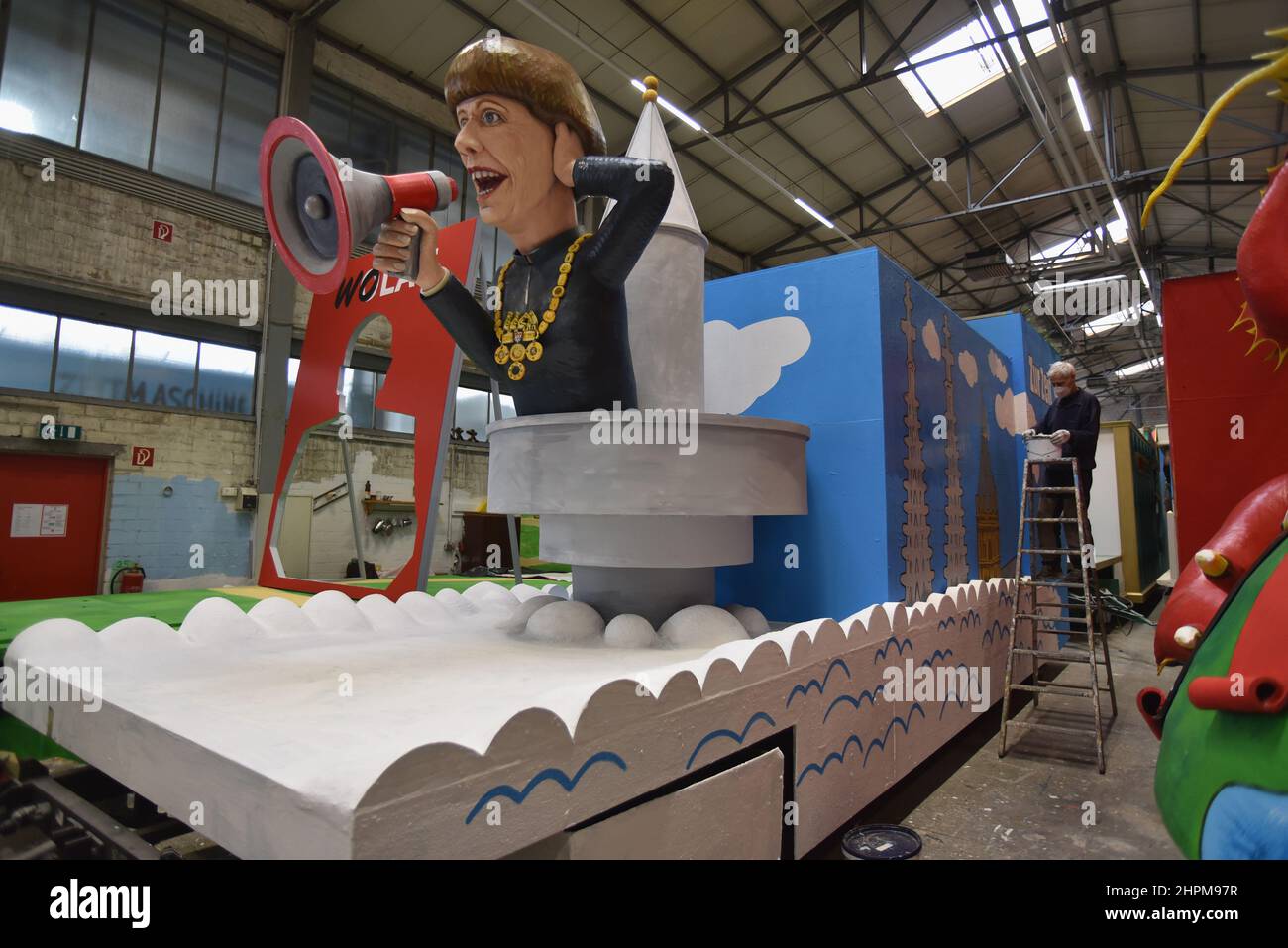 Cologne, Germany. 22nd Feb, 2022. A motive car Kölsche Muezzin stands ...
