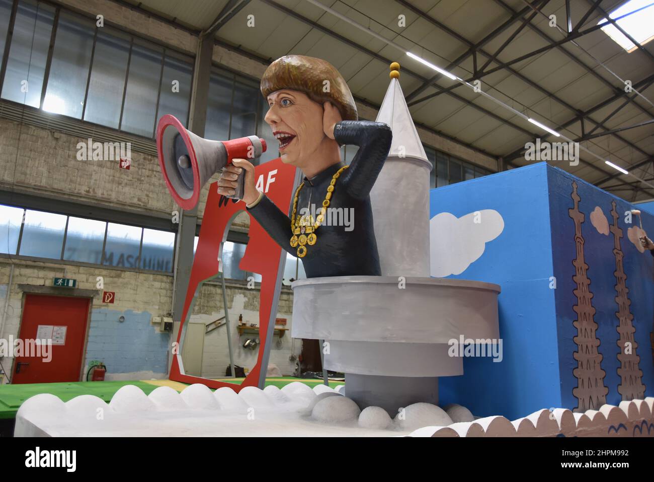 Cologne, Germany. 22nd Feb, 2022. A motive car Kölsche Muezzin stands ...