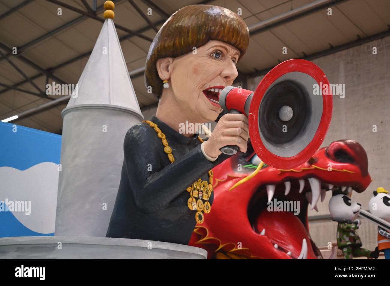 Cologne, Germany. 22nd Feb, 2022. A motive car Kölsche Muezzin stands ...