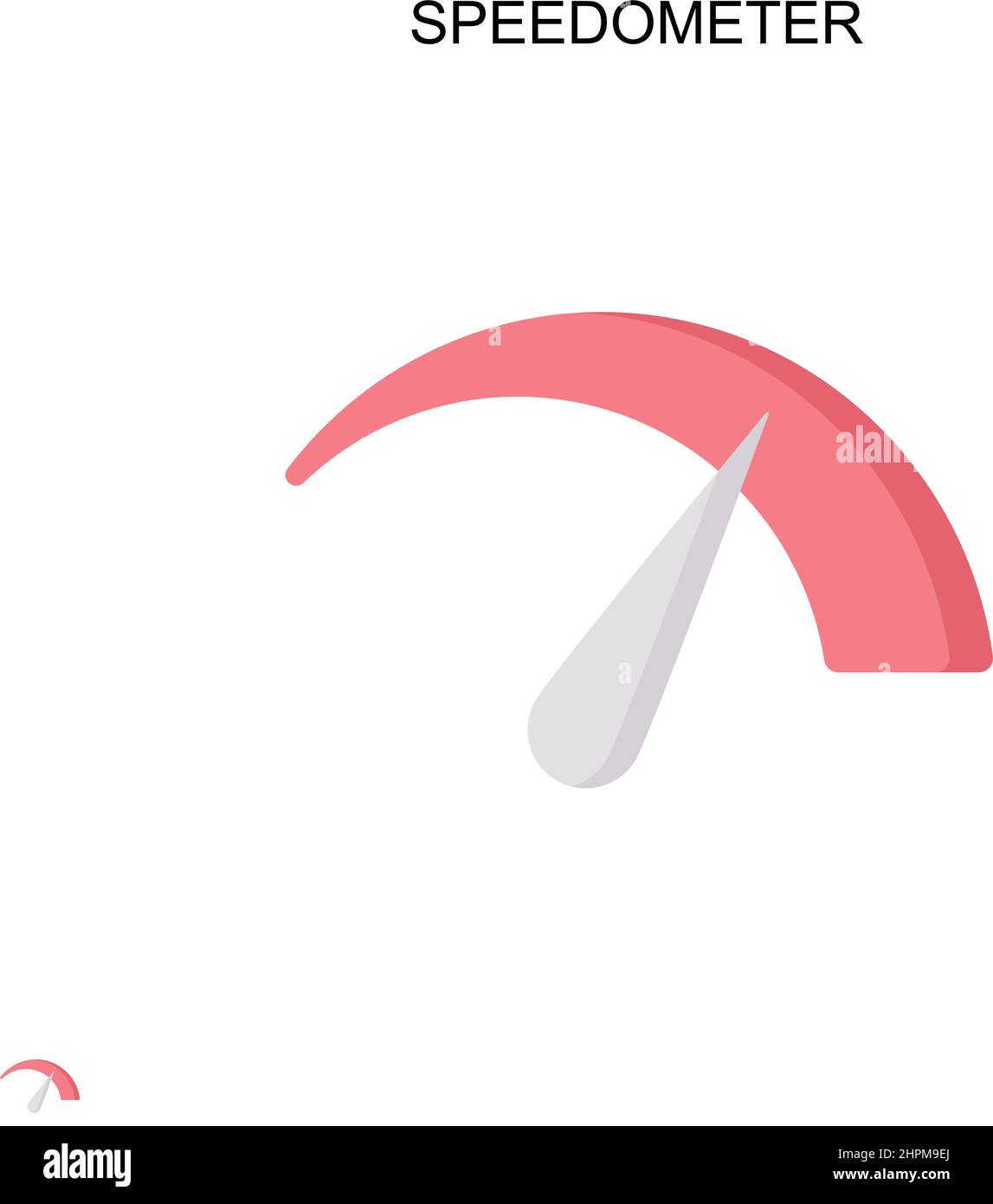 Speedometer Simple vector icon. Illustration symbol design template for ...