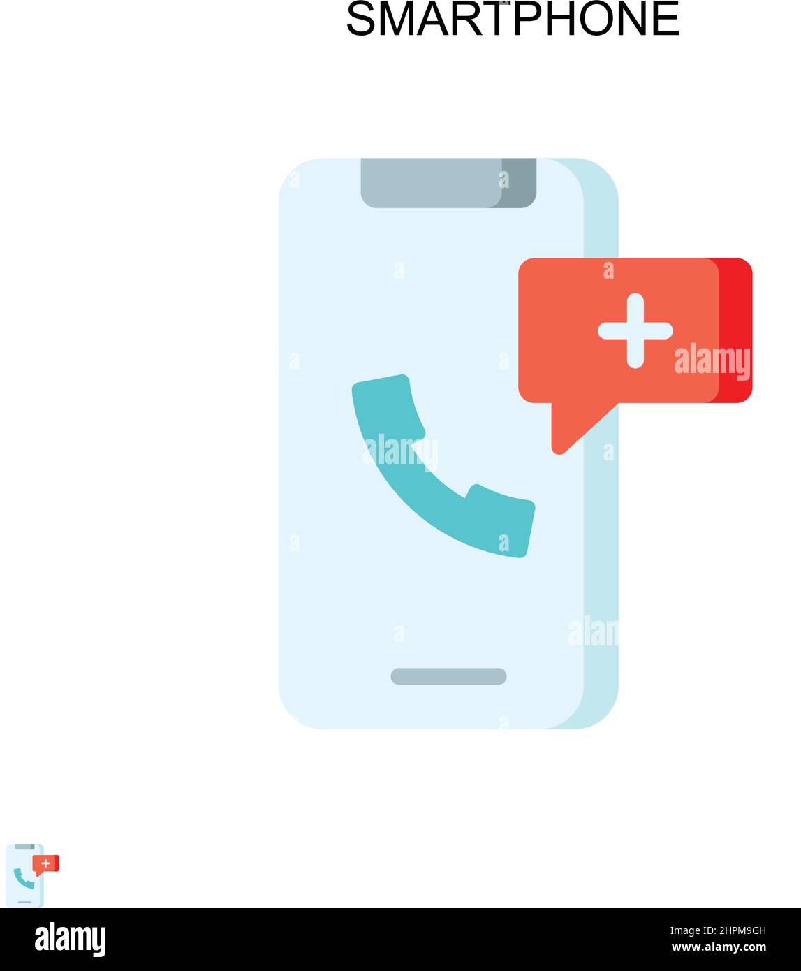 Smartphone Simple vector icon. Illustration symbol design template for ...