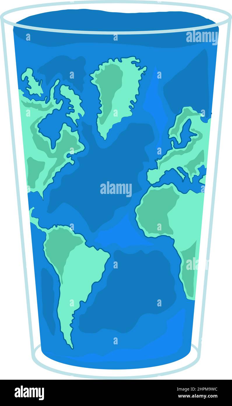 world map inside glass Stock Vector Image & Art - Alamy