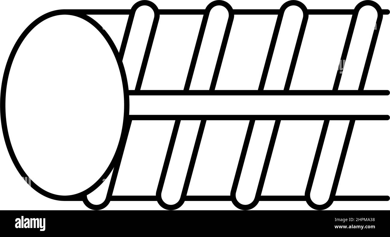 packaging rebar line icon vector illustration Stock Vector Image & Art ...