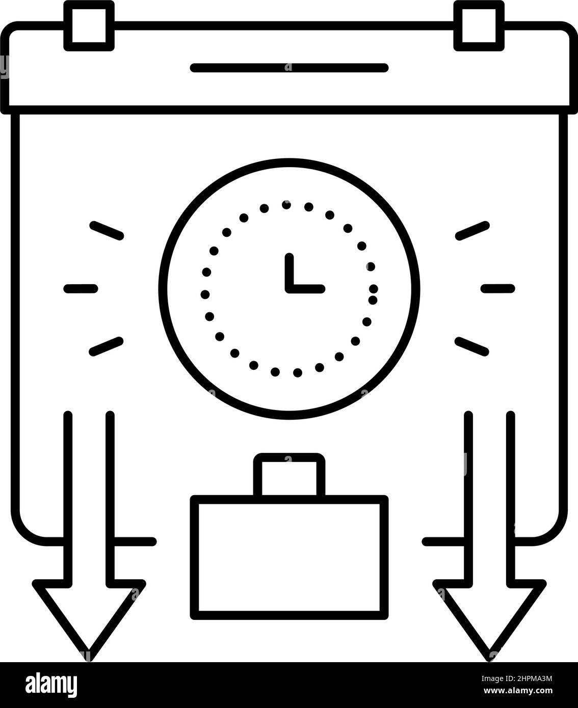 travel or work schedule line icon vector illustration Stock Vector ...