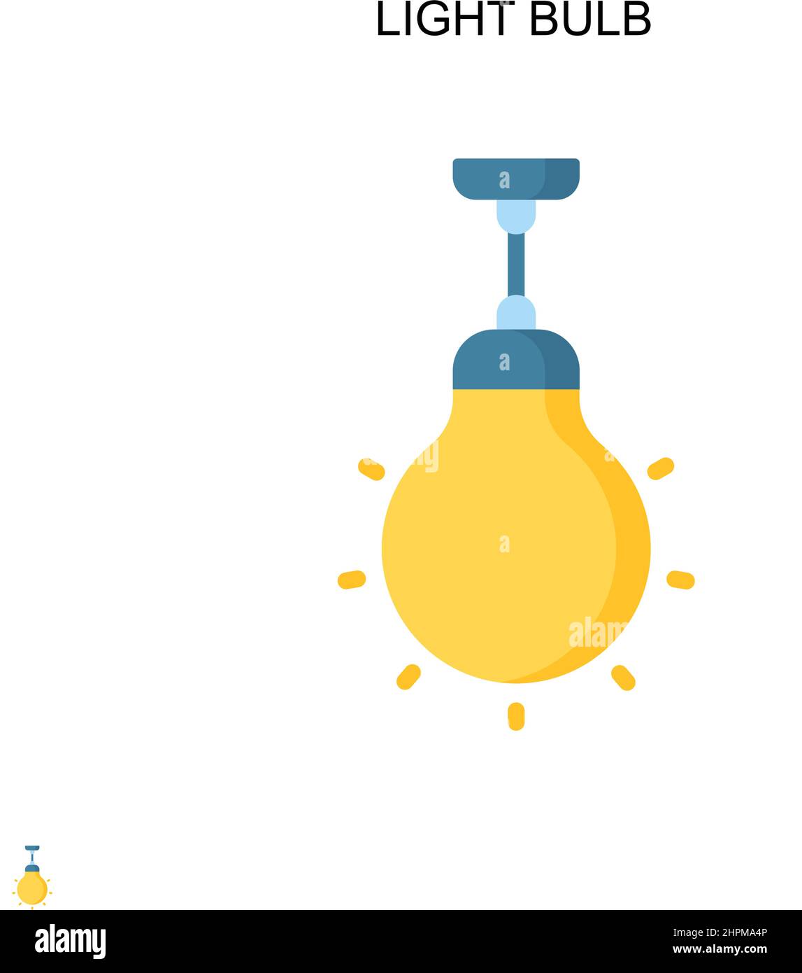 Light bulb Simple vector icon. Illustration symbol design template for ...