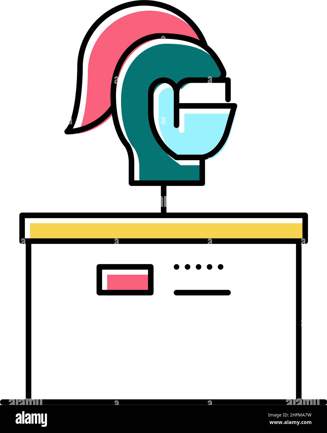 medieval rider knight color icon vector illustration Stock Vector Image ...