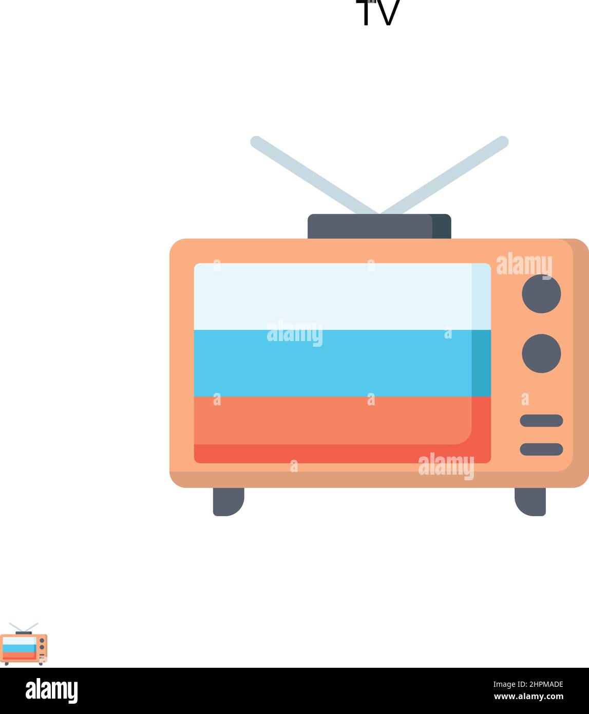 Tv Simple vector icon. Illustration symbol design template for web ...