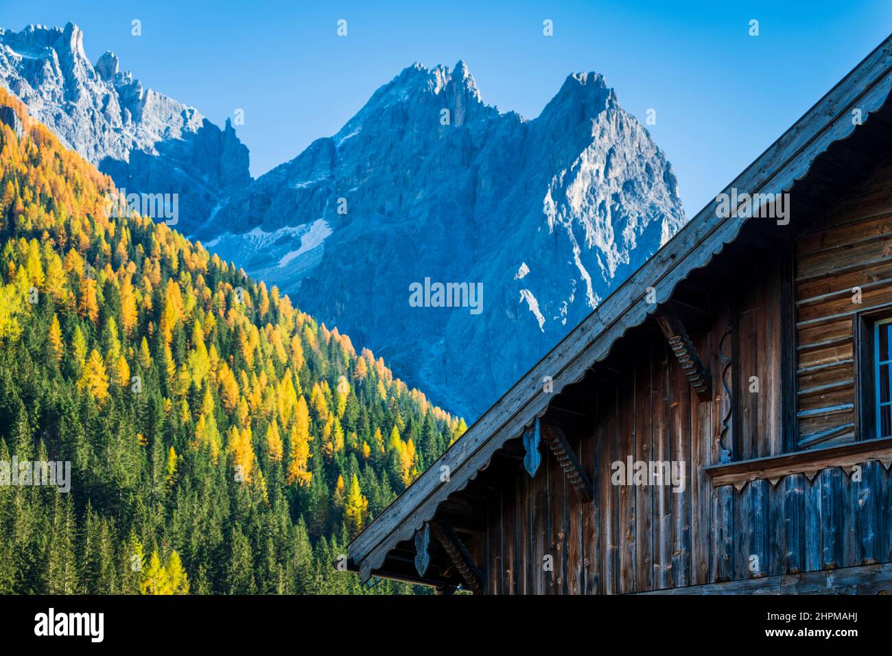 Autumn in Val Fiscalina, Dolomites Park Stock Photo - Alamy