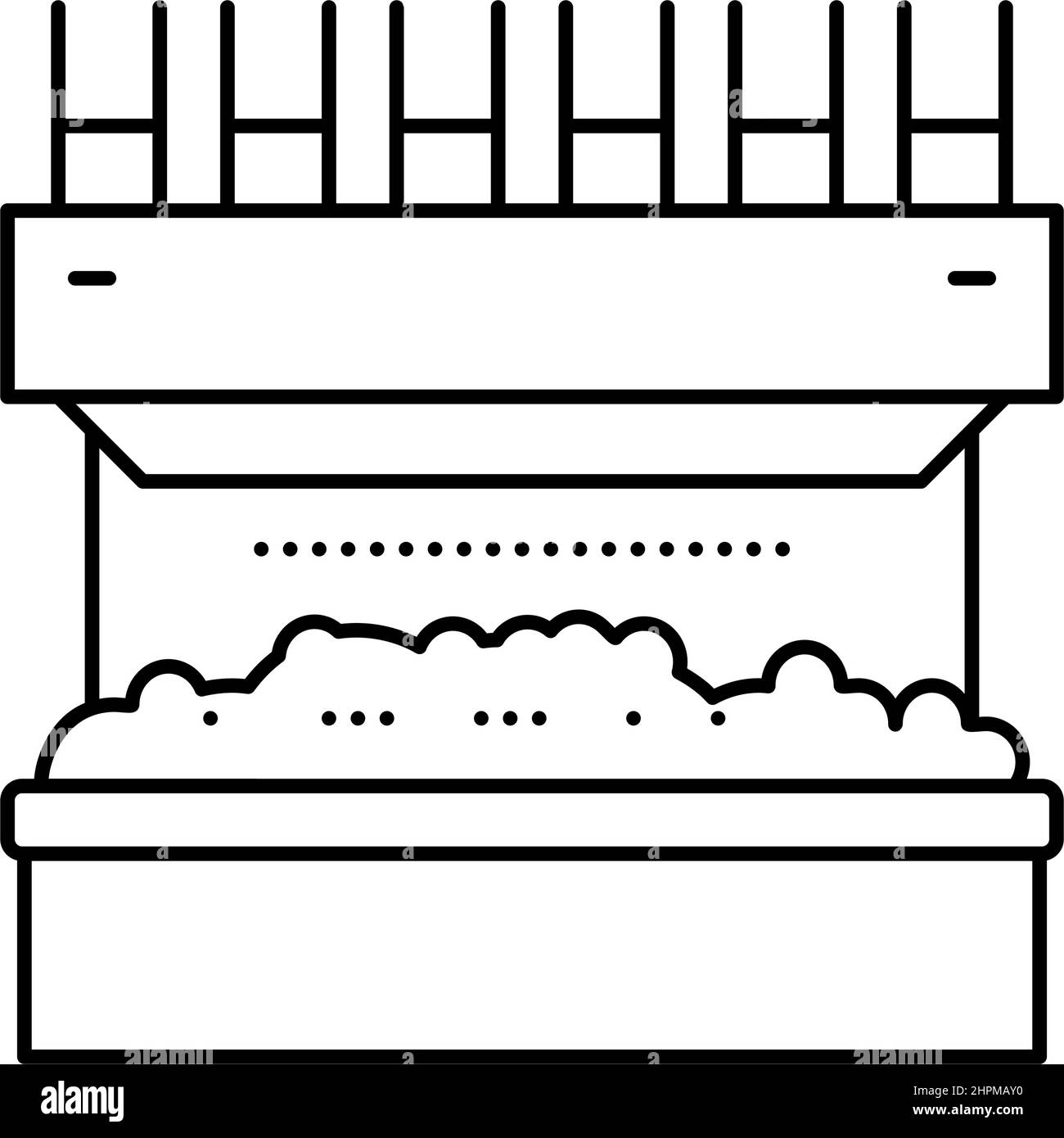 screening plant machine line icon vector illustration Stock Vector ...