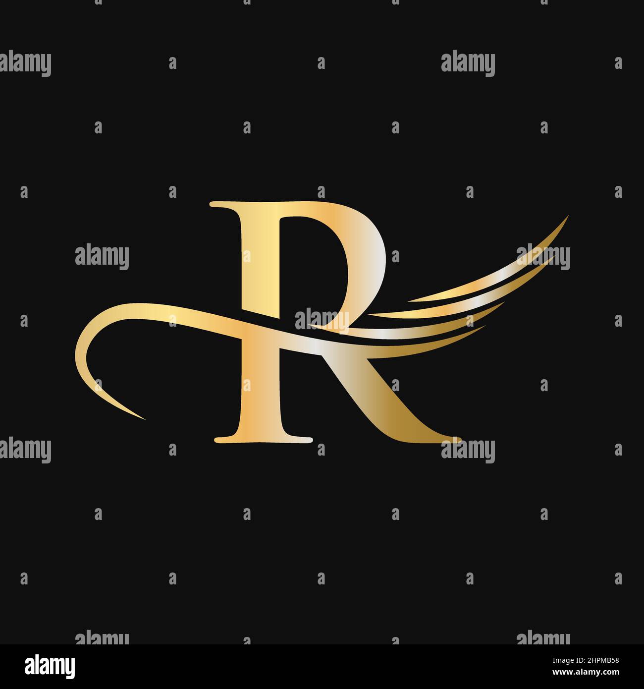 Letter R Logo Design Business Sign. Unique Logo Design R Letter ...