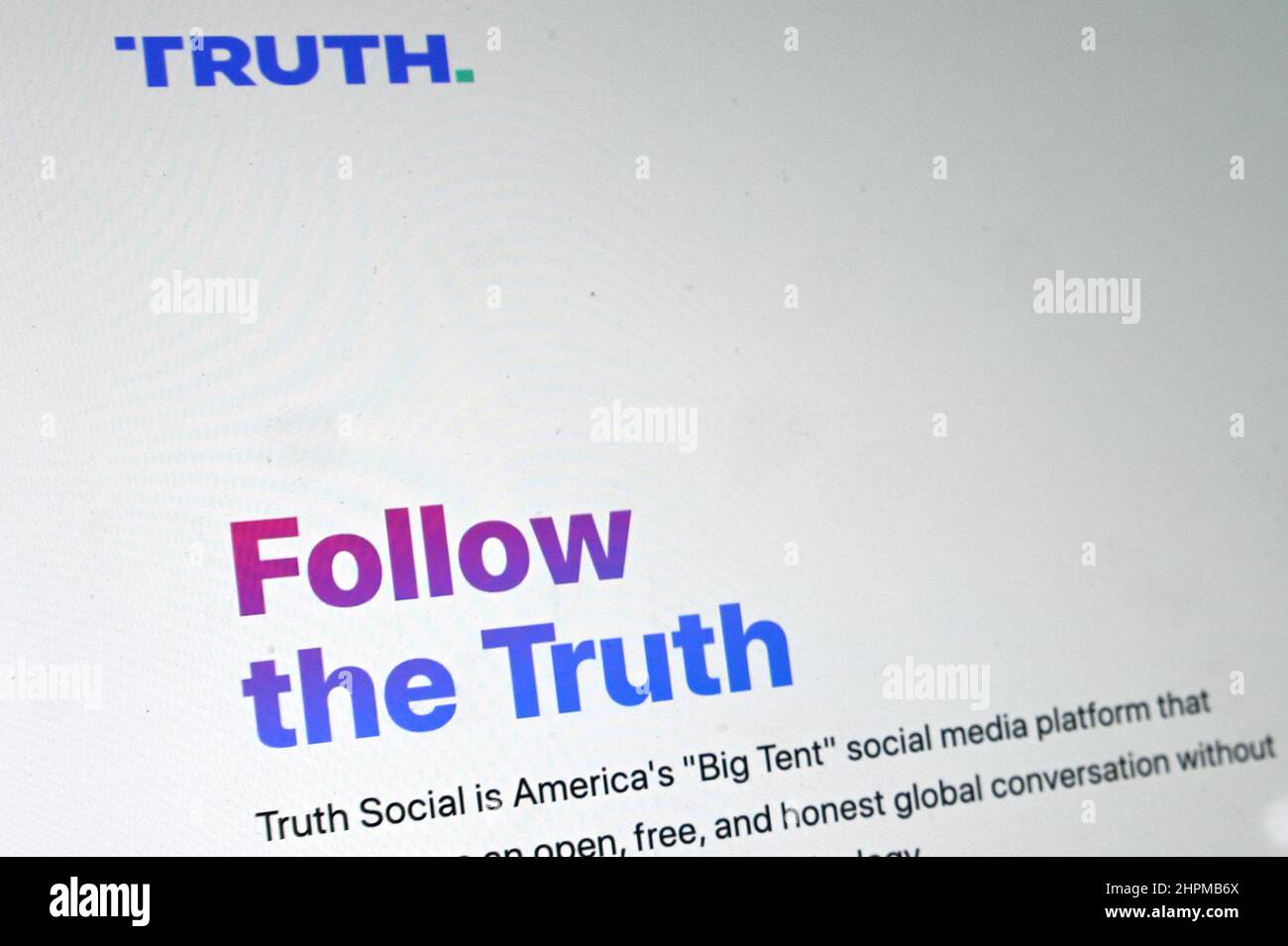 The “Truth” social media platform app, backed by former President ...
