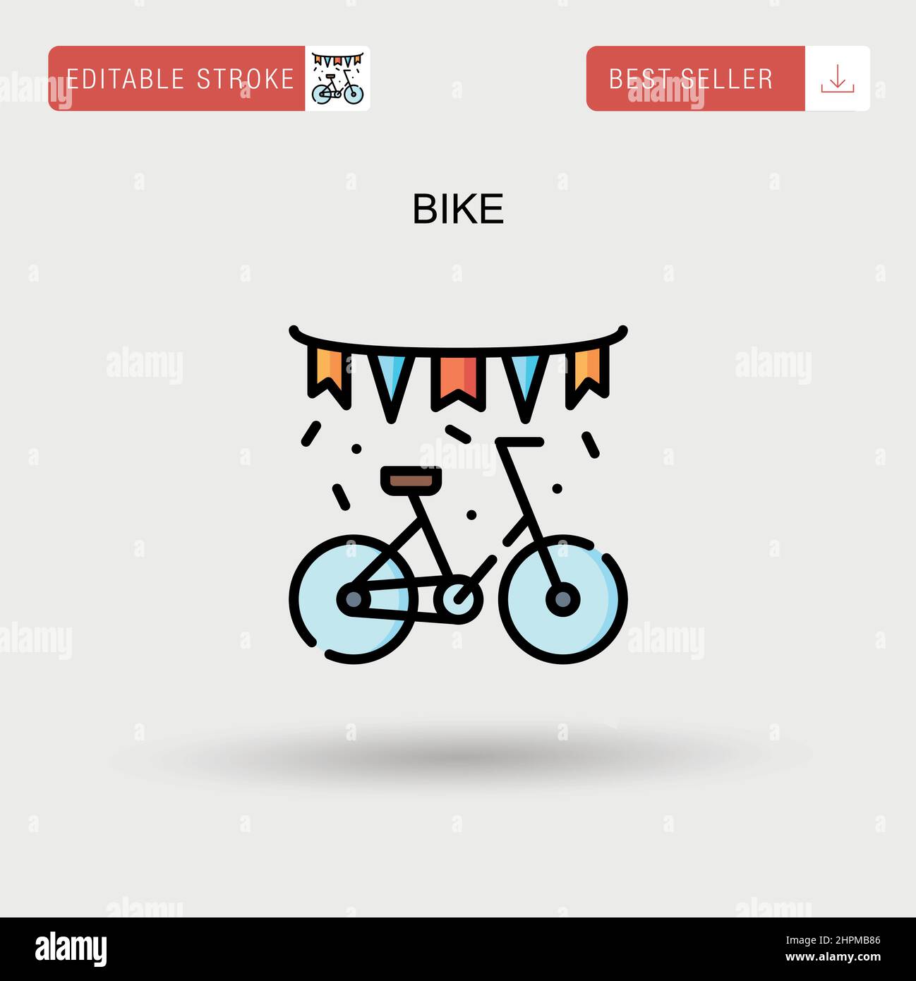 Bike Simple vector icon Stock Vector Image & Art - Alamy