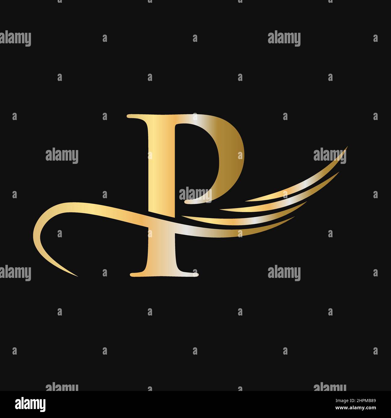 Letter P Logo Design Business Sign. Unique Logo Design P Letter ...