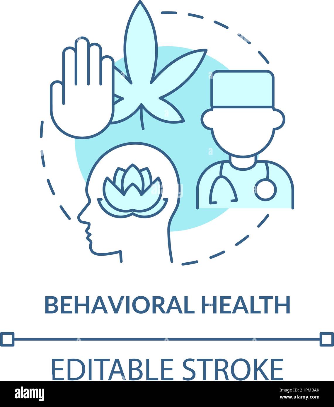 Behavioral health turquoise concept icon Stock Vector Image & Art - Alamy