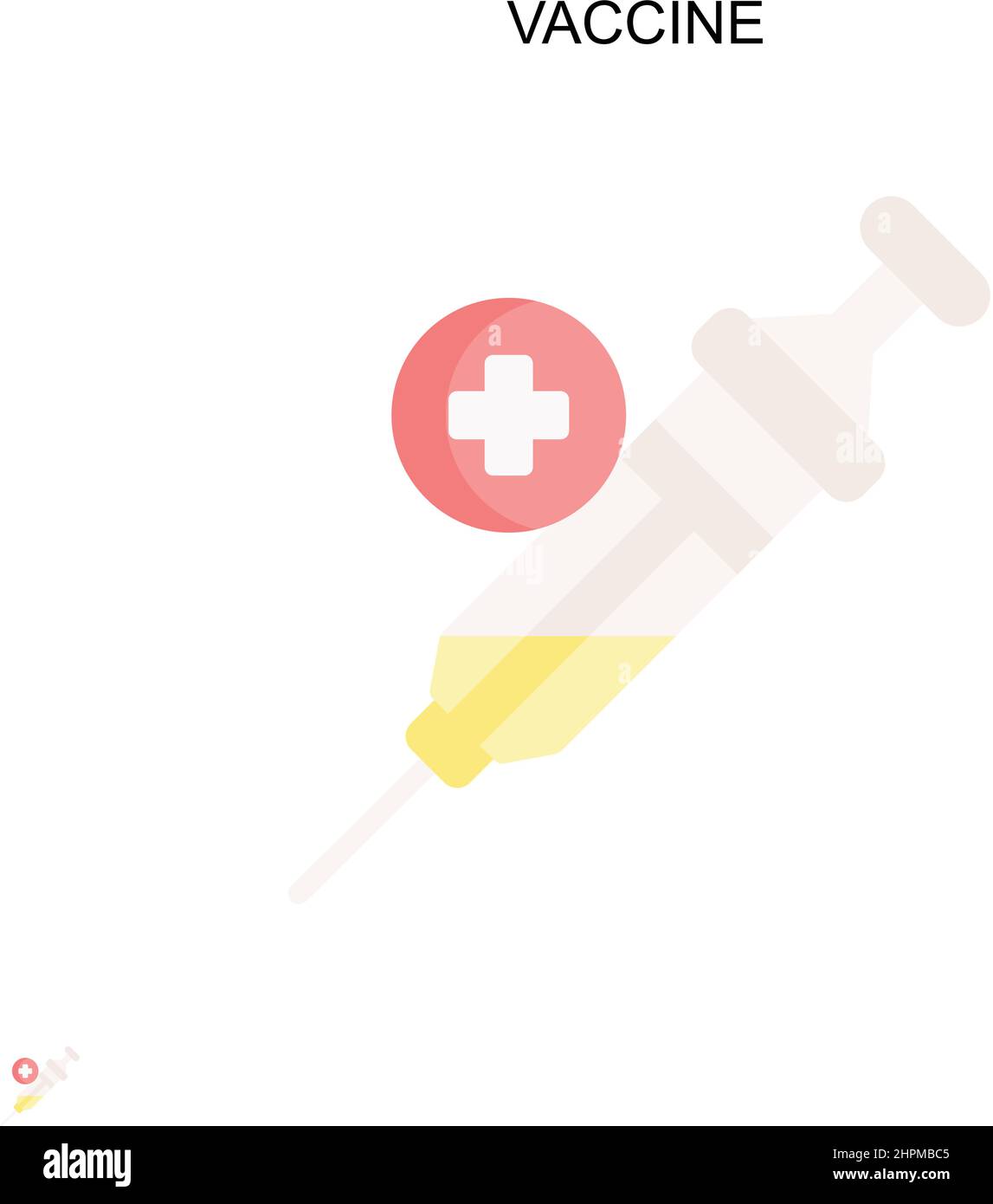 Vaccine Simple vector icon. Illustration symbol design template for web ...