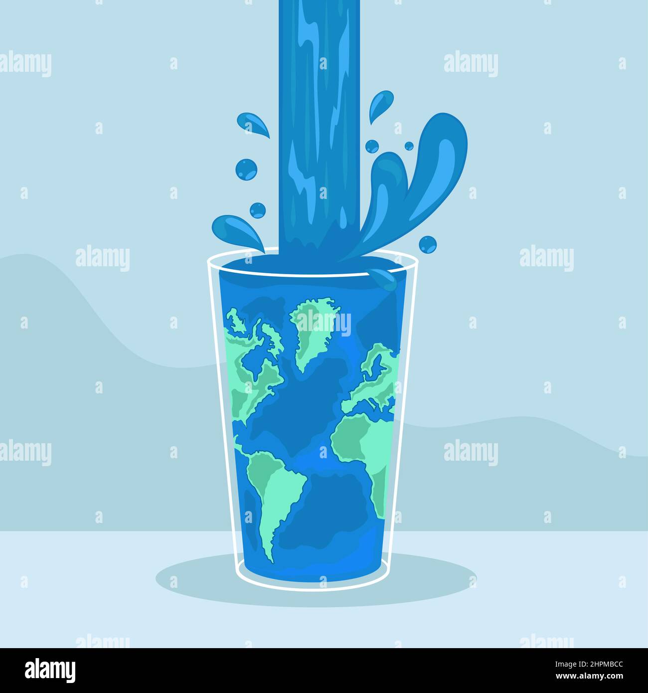 falling water inside glass Stock Vector Image & Art - Alamy