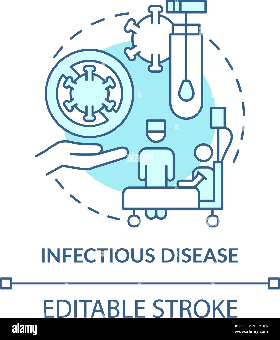 Infectious disease turquoise concept icon Stock Vector Image & Art - Alamy