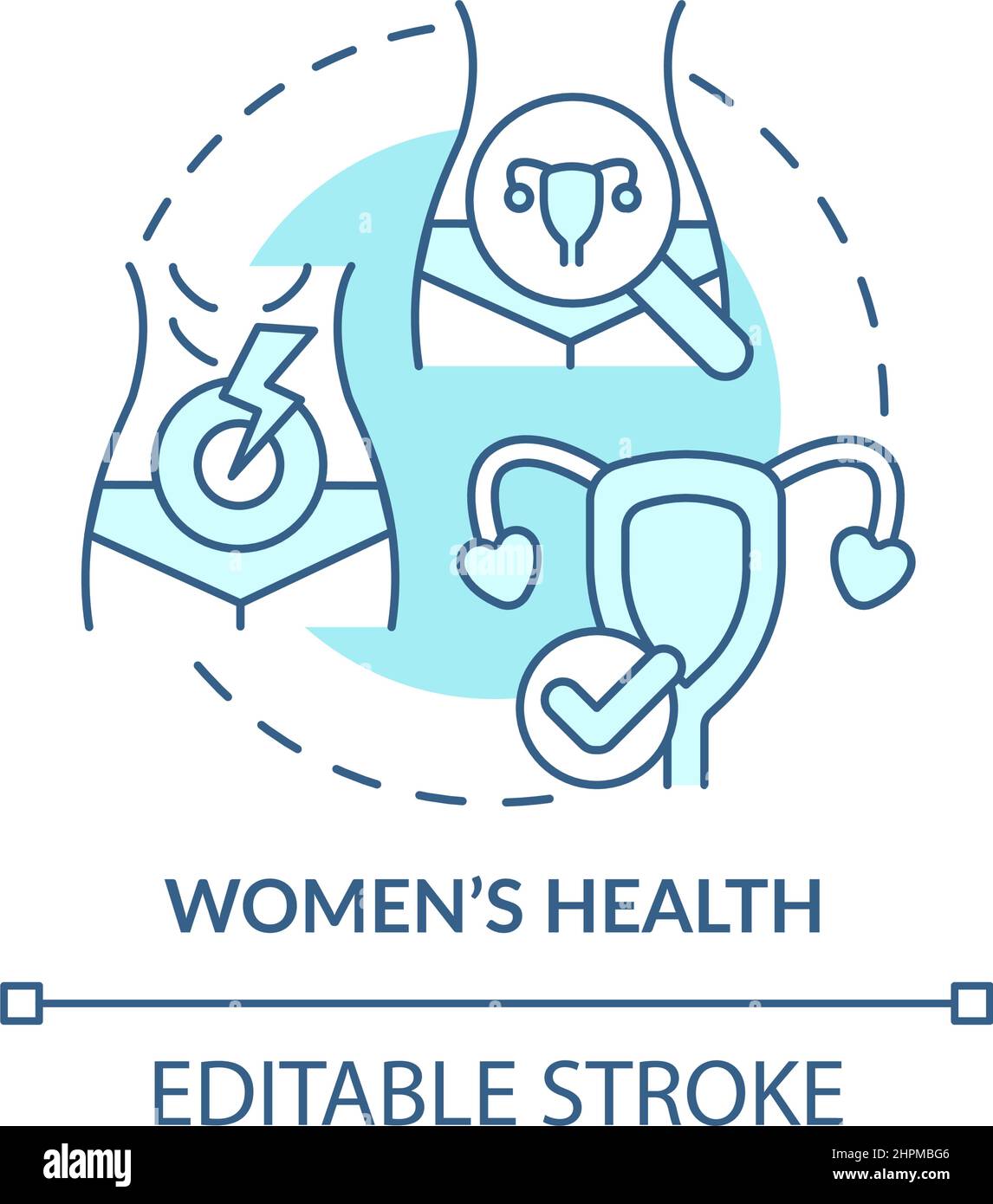 Women health turquoise concept icon Stock Vector Image & Art - Alamy