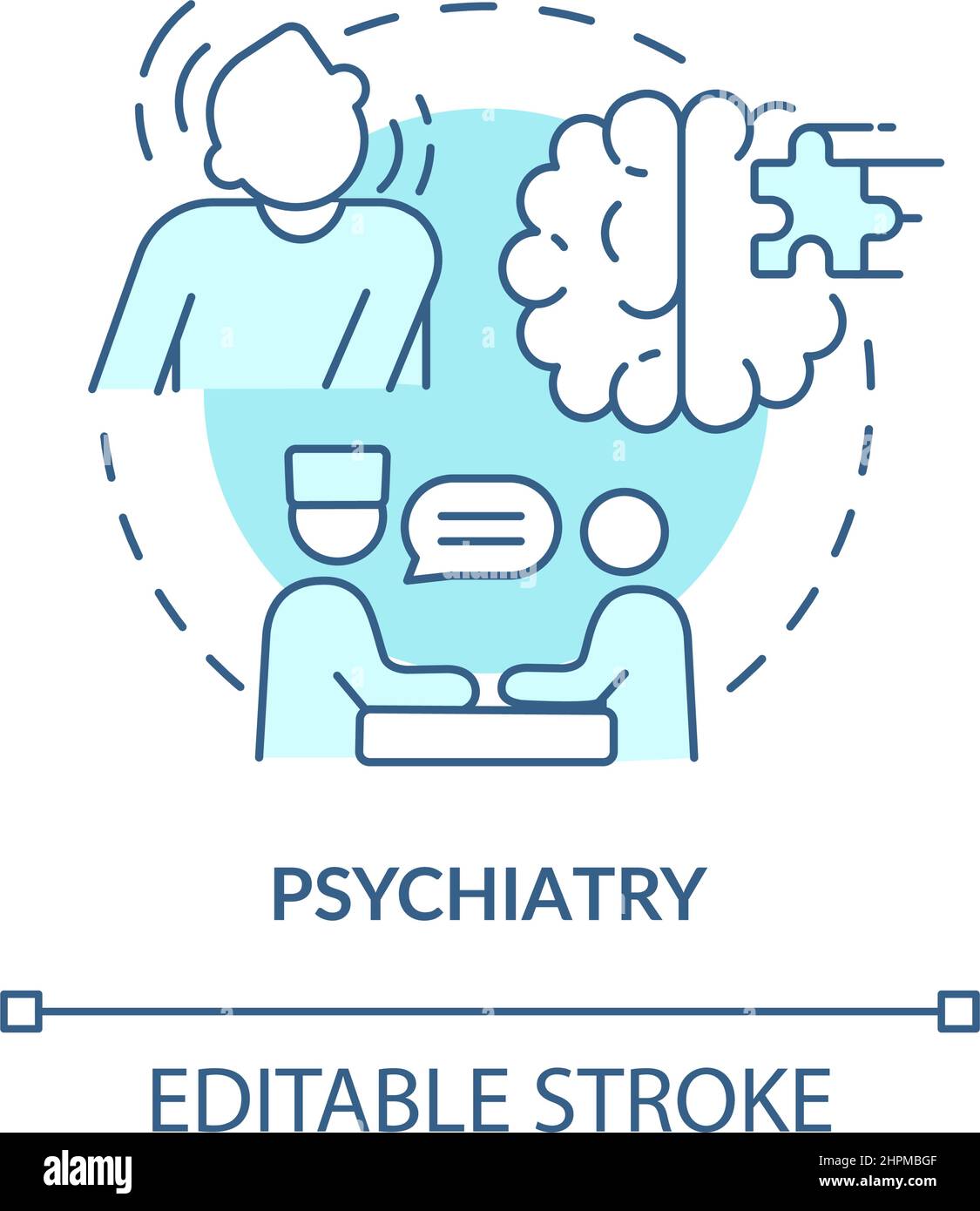 Psychiatry turquoise concept icon Stock Vector Image & Art - Alamy