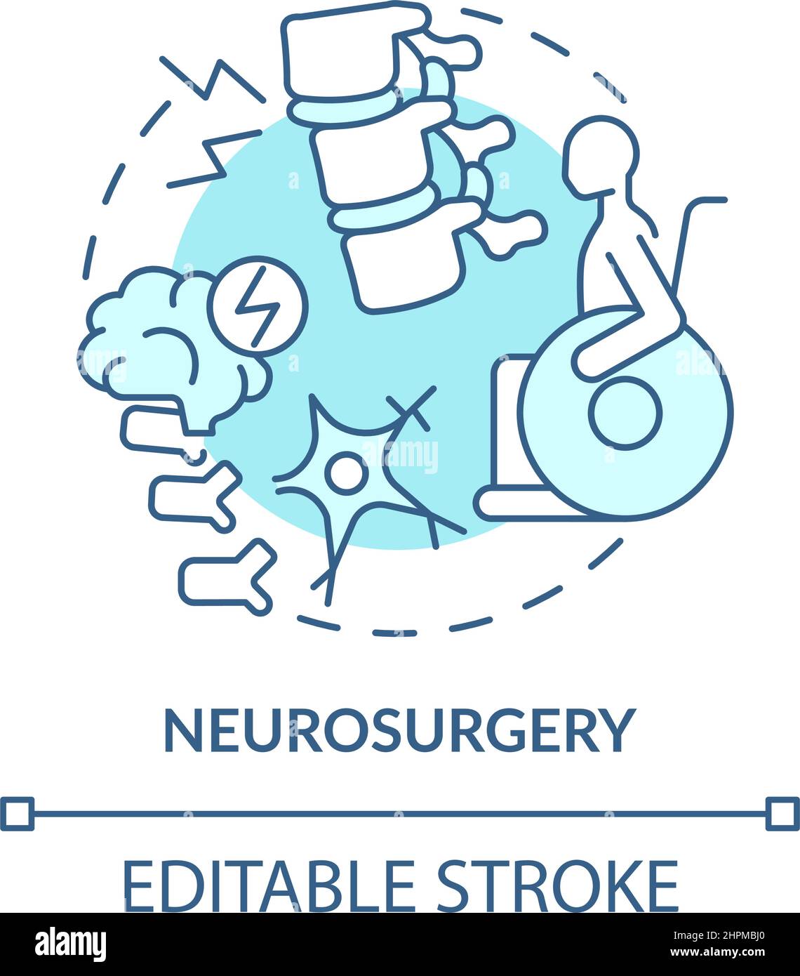 Neurosurgery turquoise concept icon Stock Vector Image & Art - Alamy