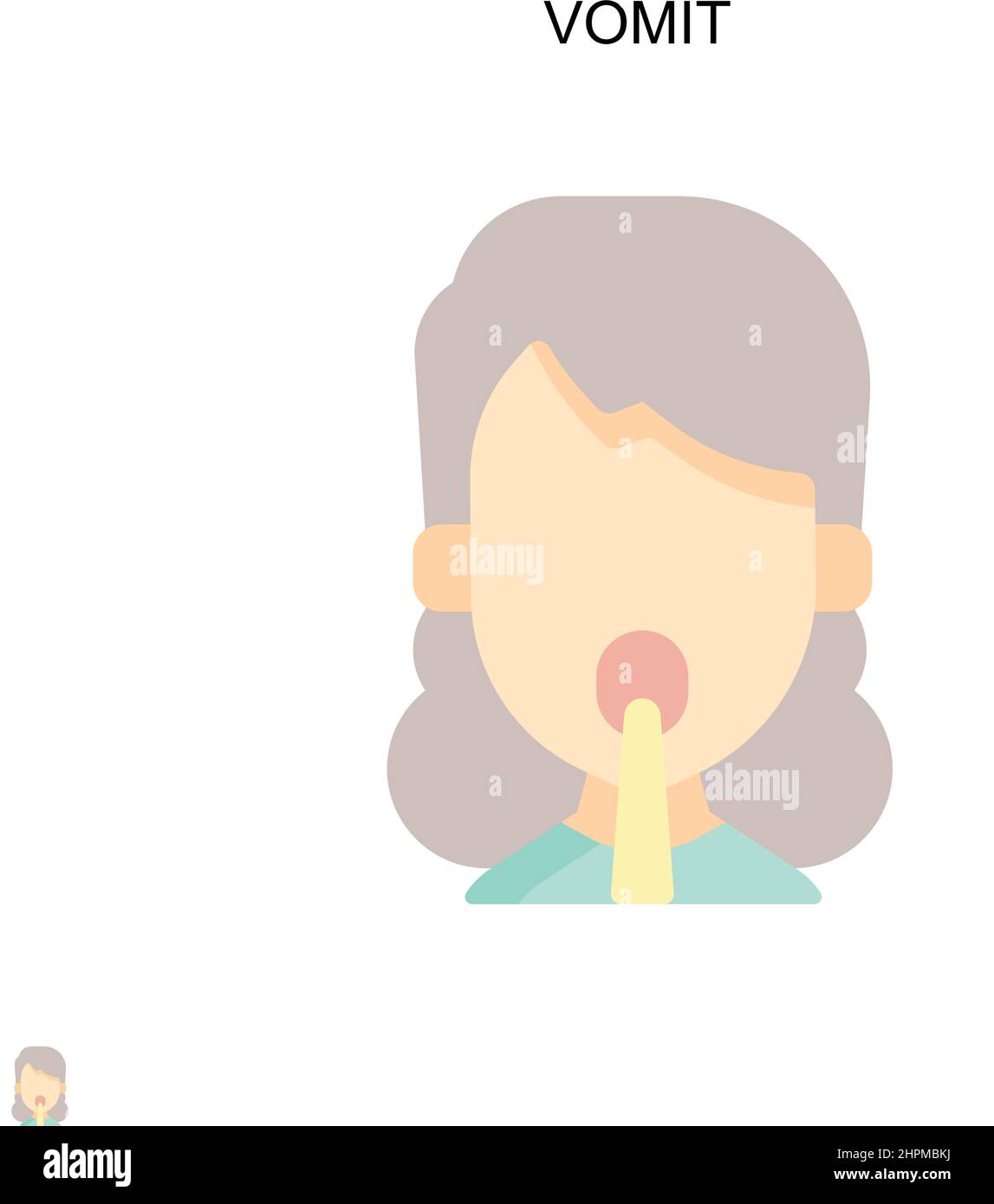 Vomit Simple vector icon. Illustration symbol design template for web ...