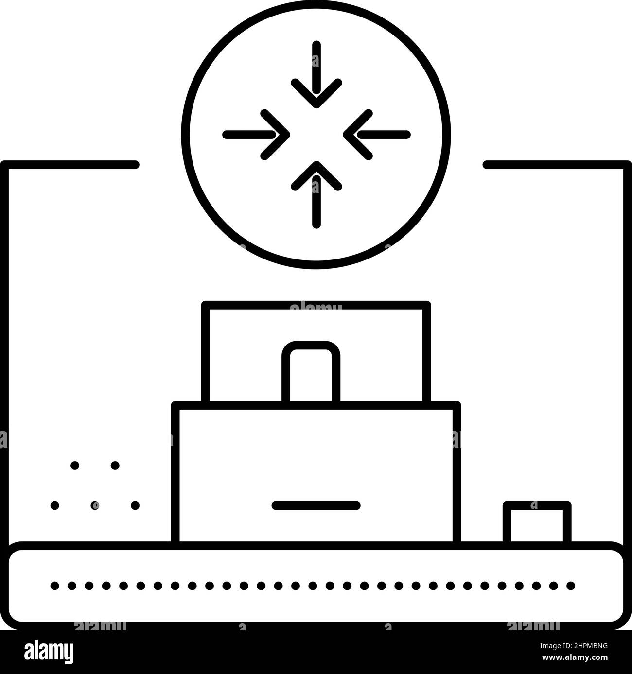 compression pharmaceutical production line icon vector illustration ...