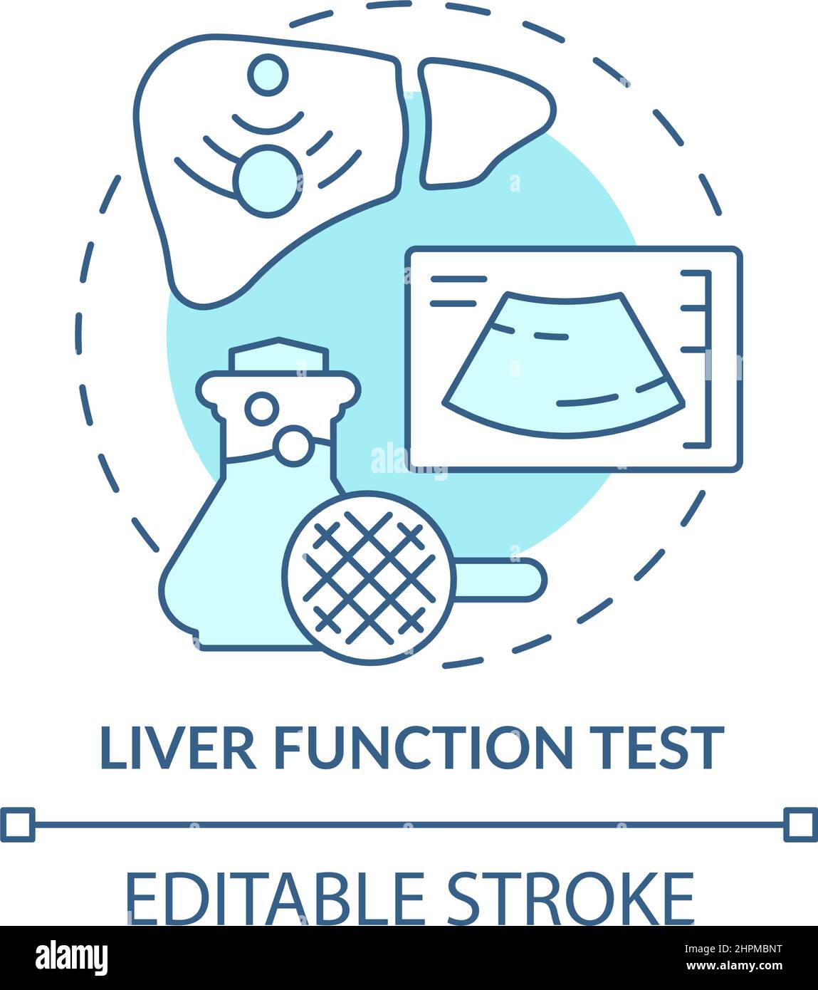 Liver function test turquoise concept icon Stock Vector Image & Art - Alamy