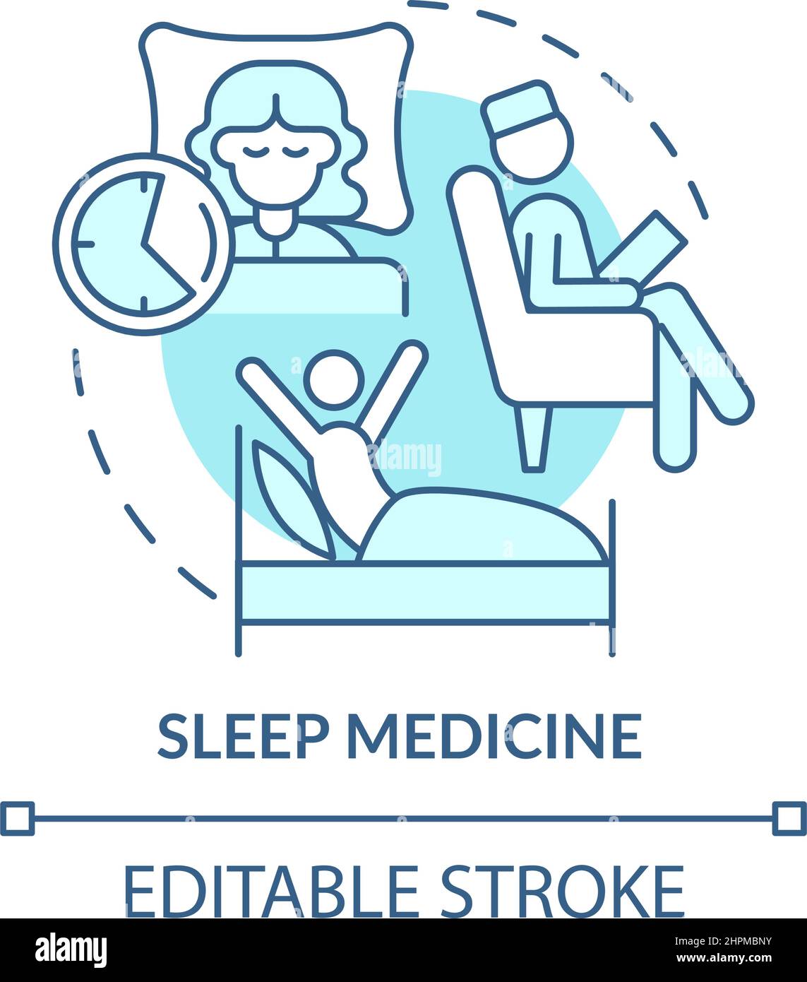 Sleep medicine turquoise concept icon Stock Vector Image & Art - Alamy