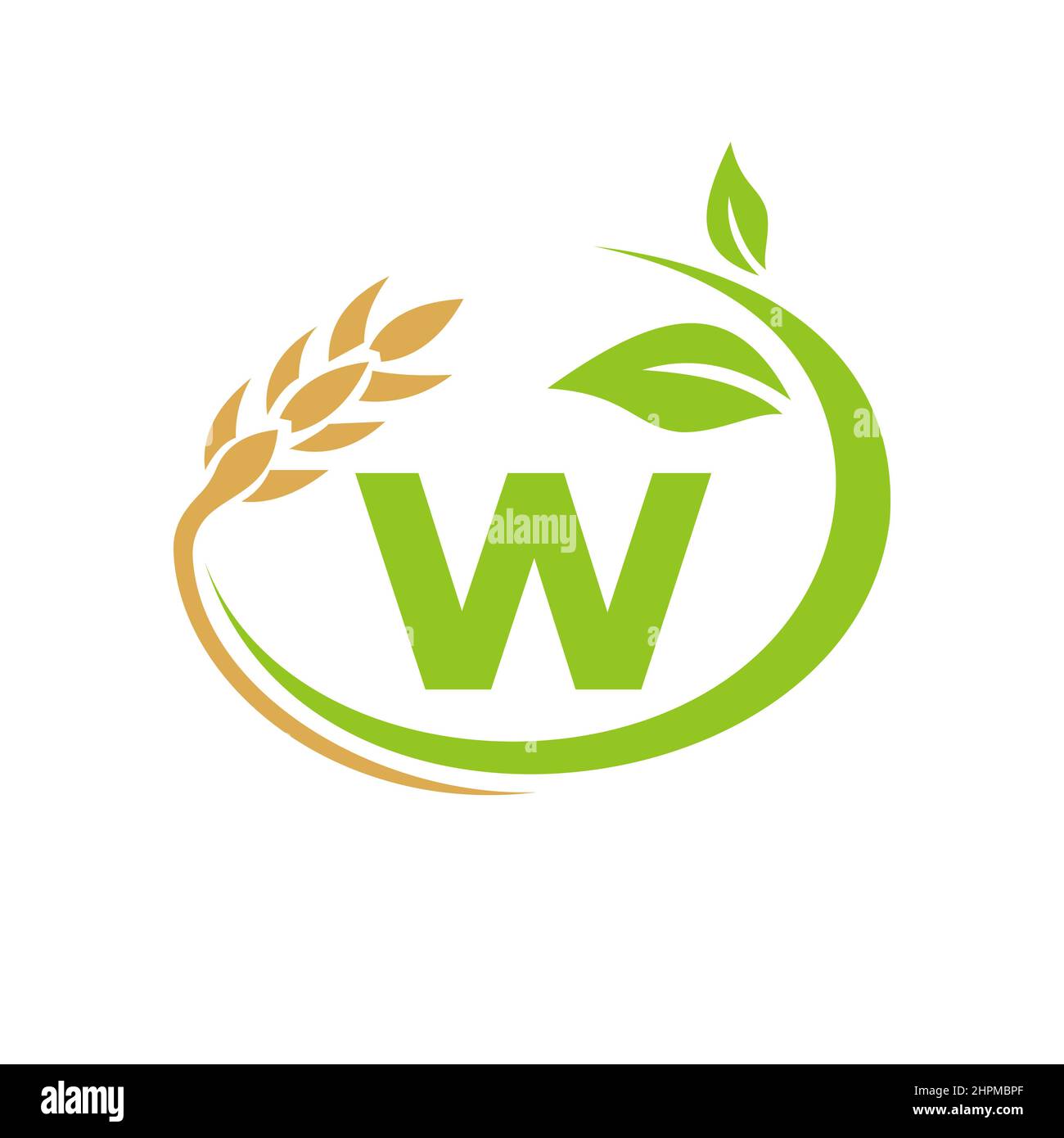 Agriculture Logo On W Letter Concept. Agriculture and farming logo ...