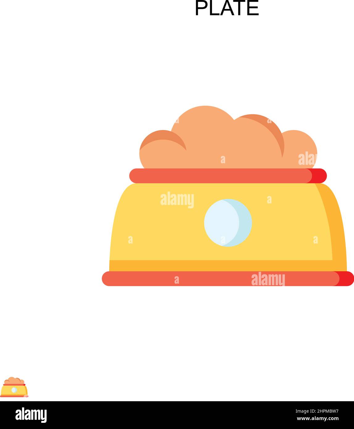 Plate Simple vector icon. Illustration symbol design template for web ...