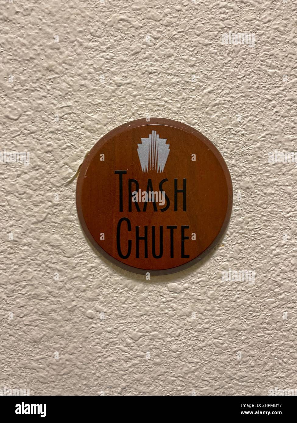 Atlanta, GA - March 28, 2021: The Trash Chute sign at a Condominium ...