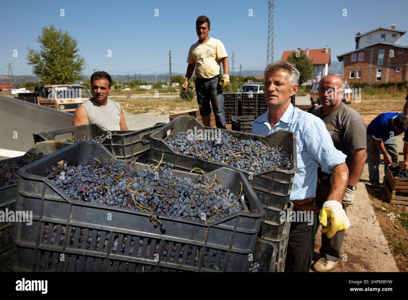 In the mountains of Kosovo near the mountain community of Budakova near ...
