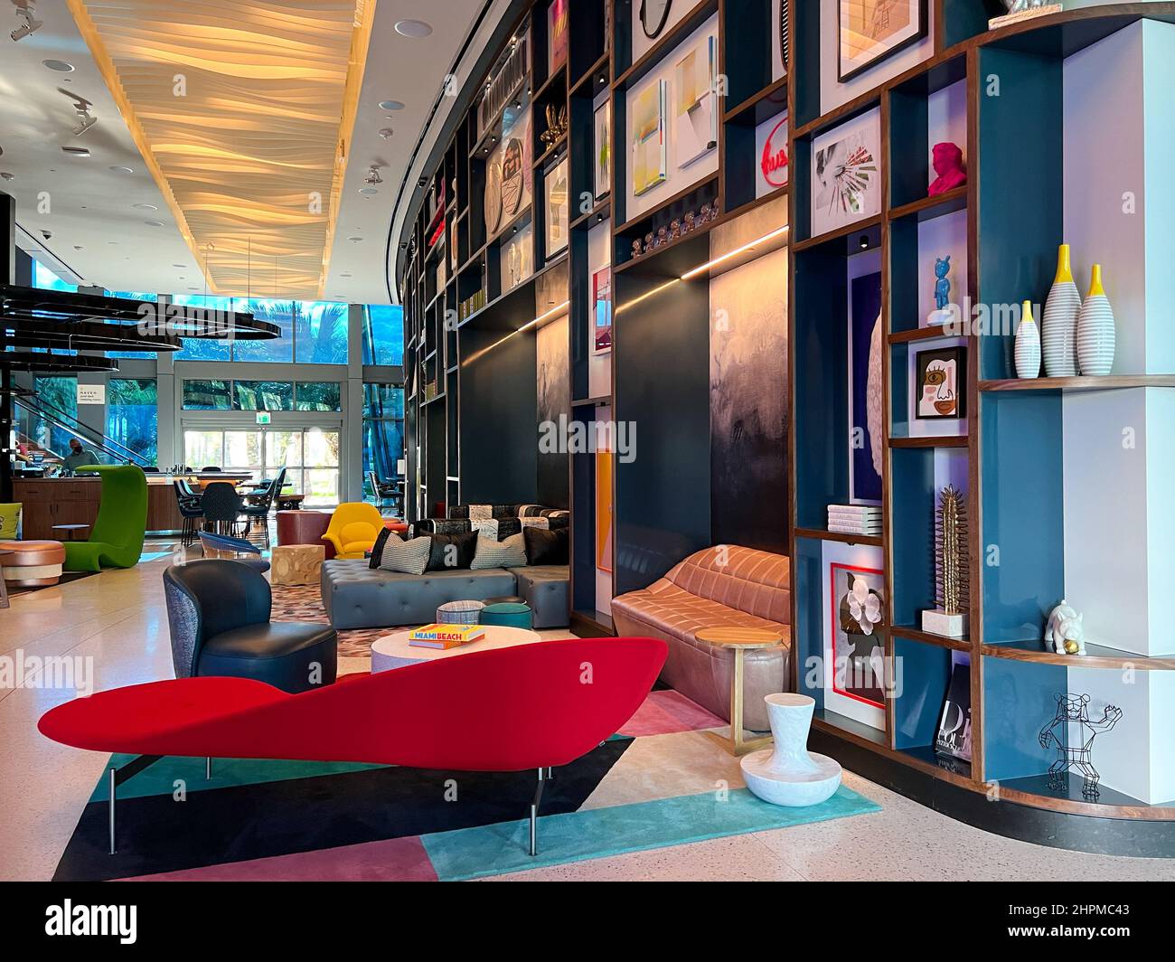 Orlando, FL USA - December 23 2021: The Living Room lounge area in the ...