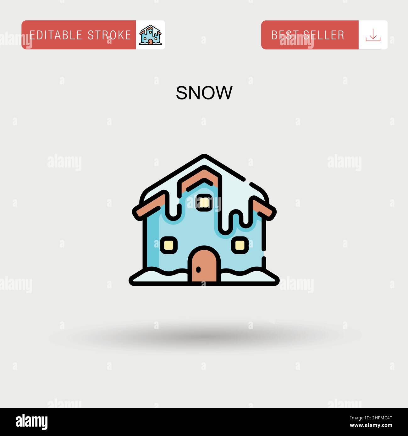 Snow Simple vector icon Stock Vector Image & Art - Alamy
