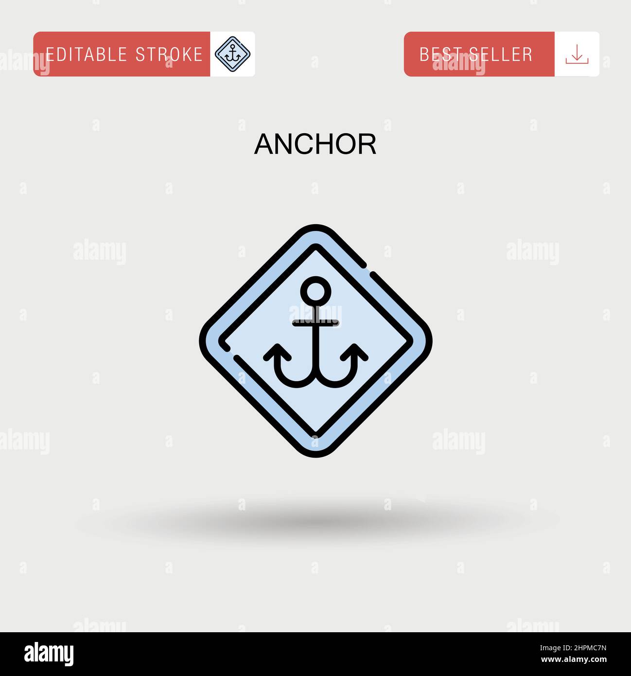 Nautical anchor helm rope Stock Vector Images - Alamy
