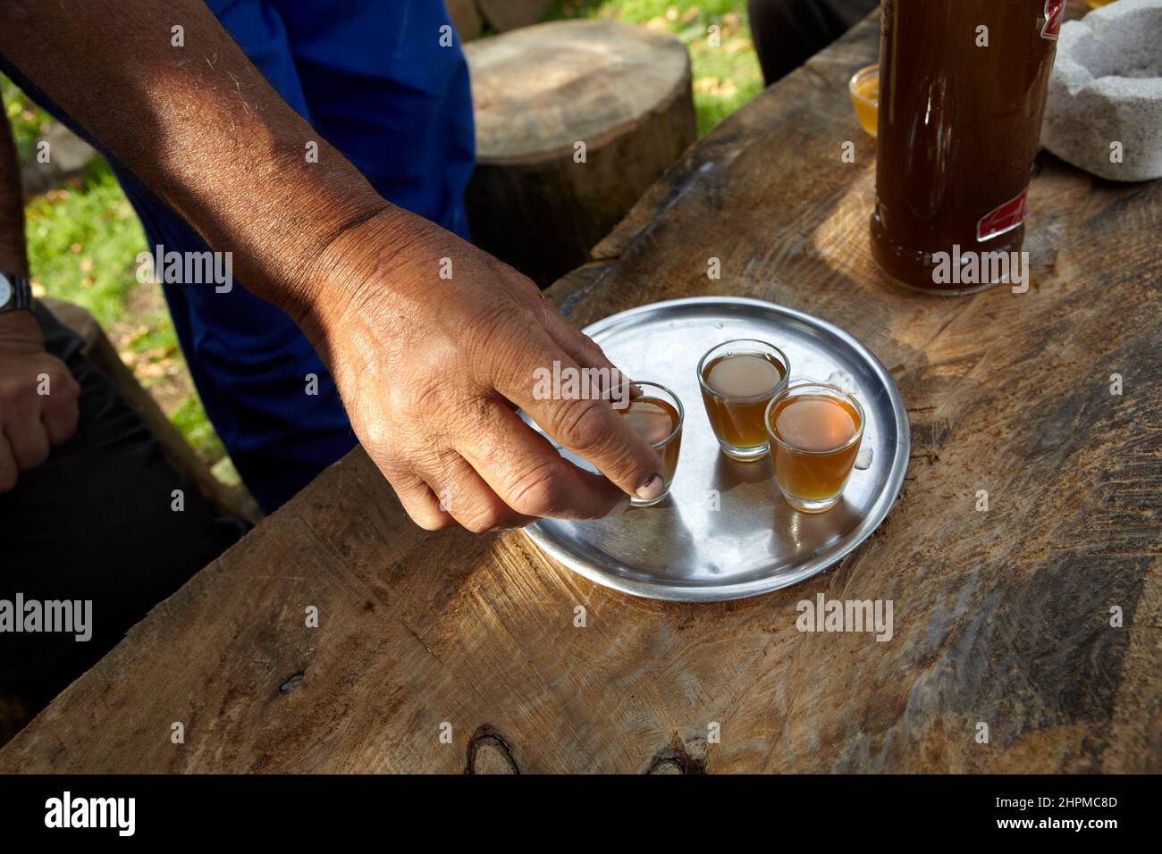 In the mountains of Kosovo near the mountain community of Budakova near ...
