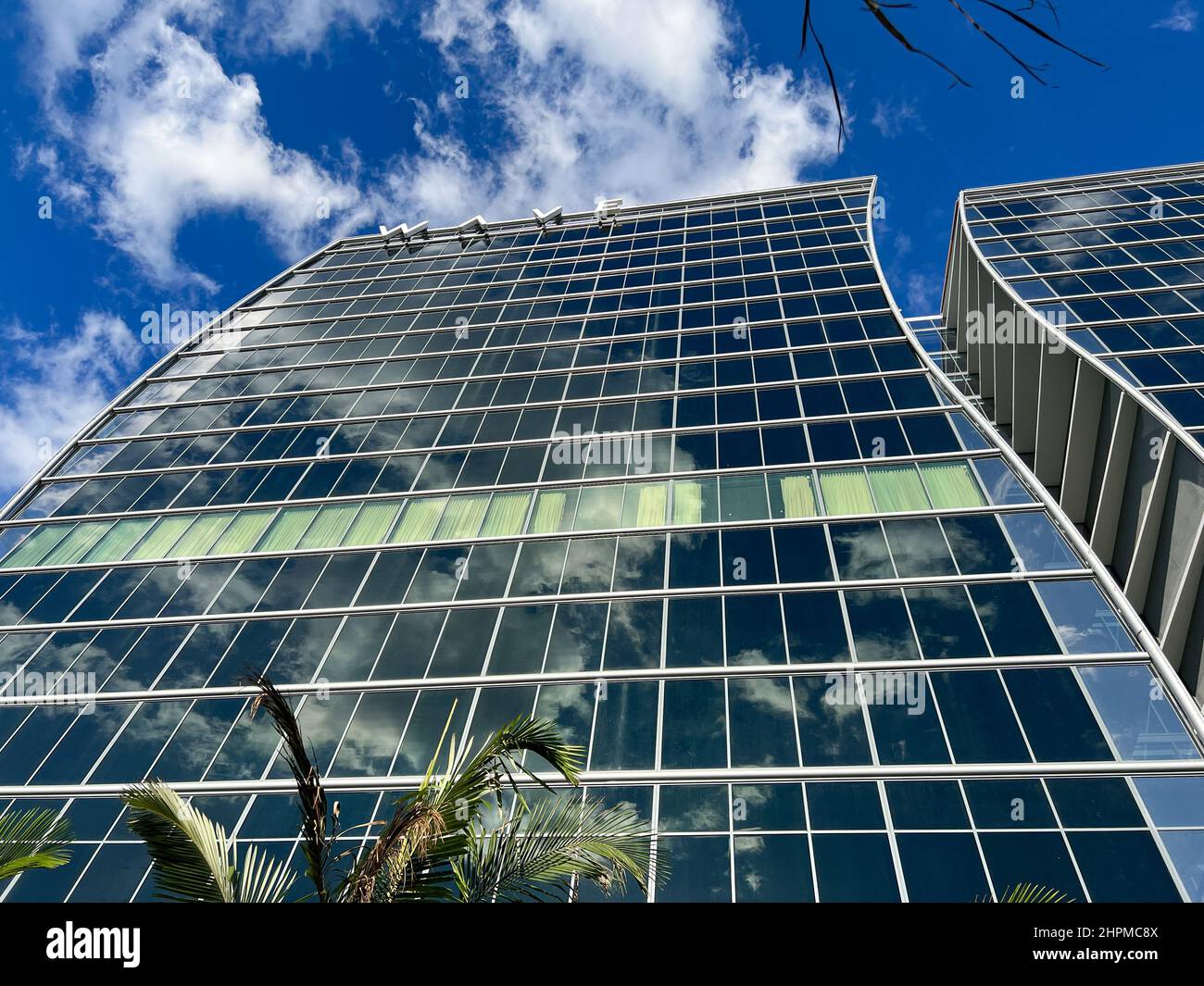 Orlando, FL USA - December 23 2021: The exterior of the Wave Hotel at ...