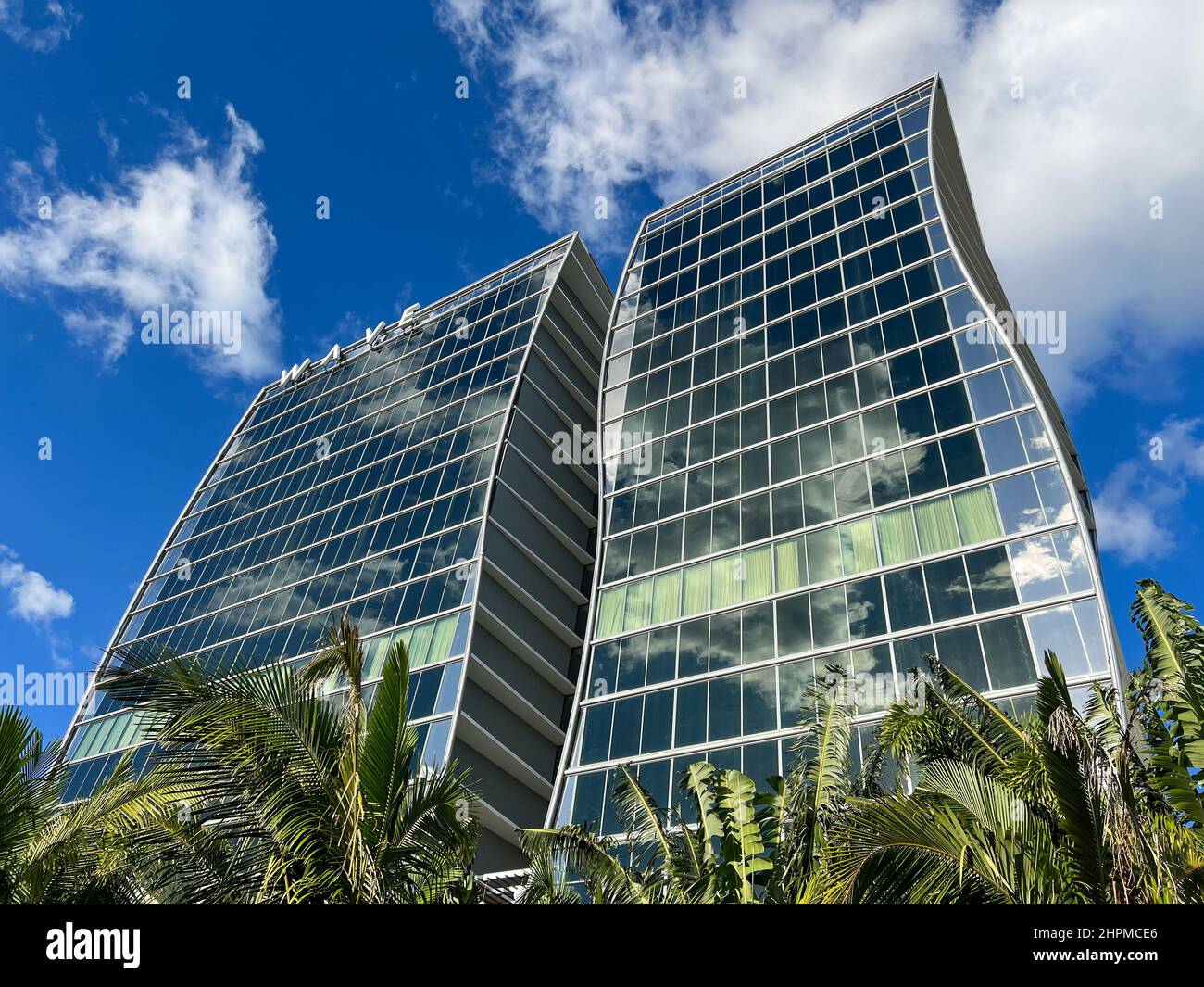 Orlando, FL USA - December 23 2021: The exterior of the Wave Hotel at ...