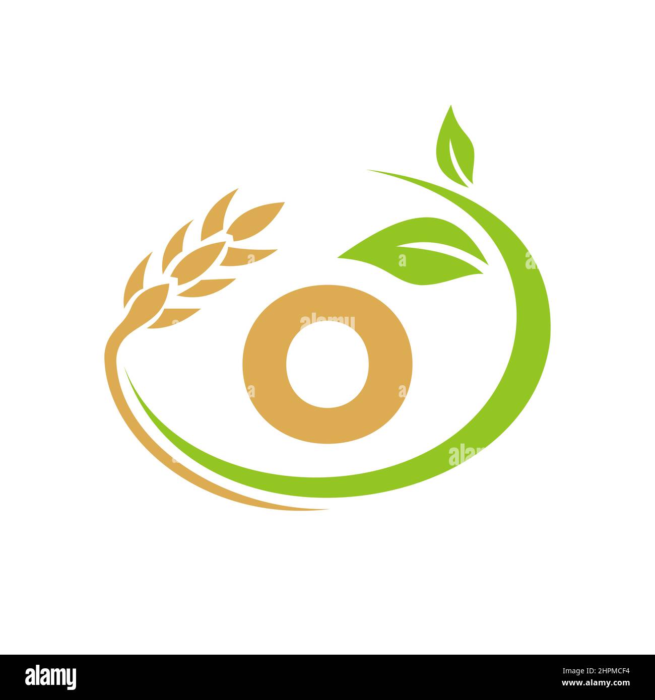 Agriculture Logo On O Letter Concept. Agriculture and farming logo ...