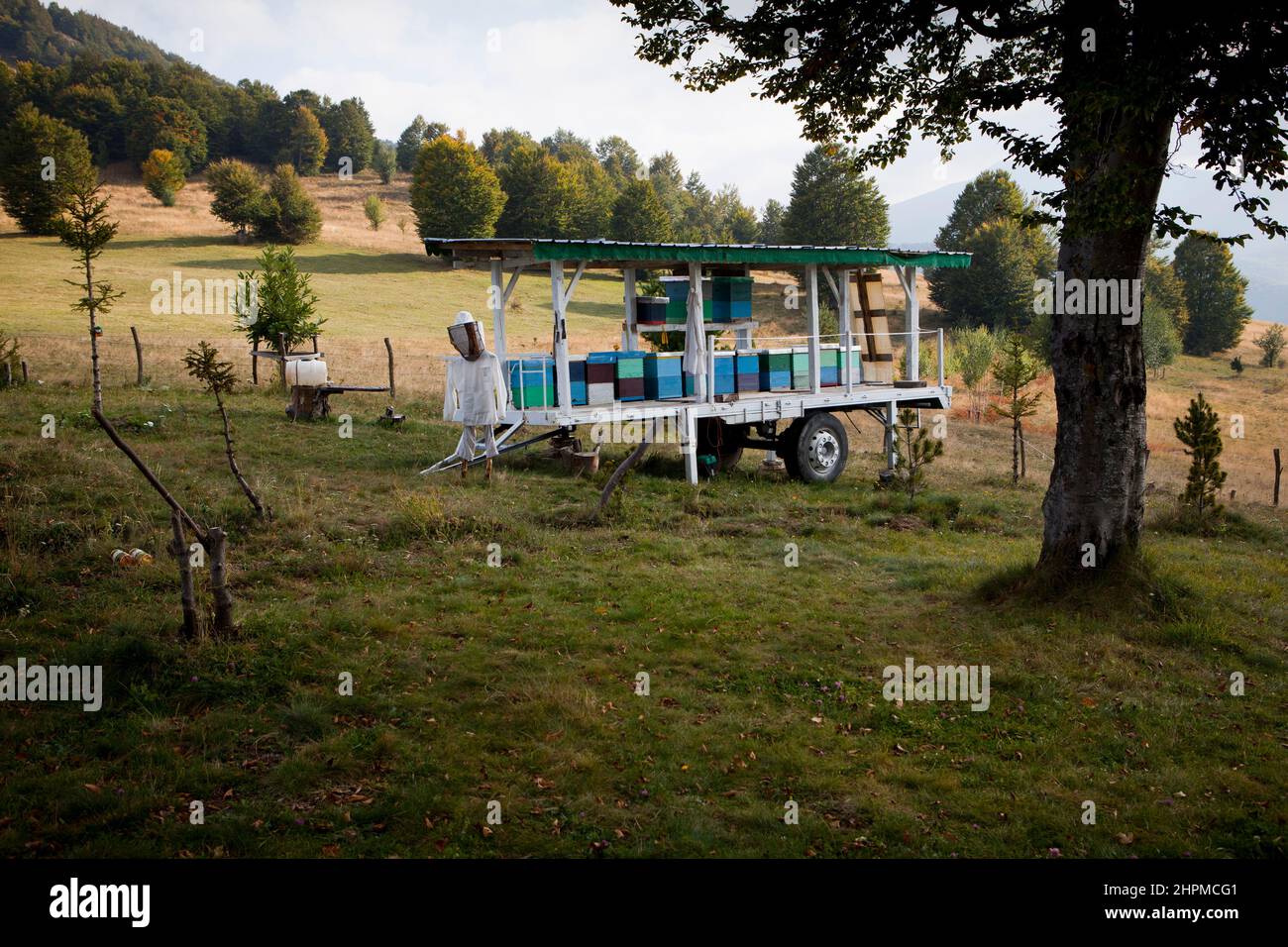 In the mountains of Kosovo near the mountain community of Budakova near ...