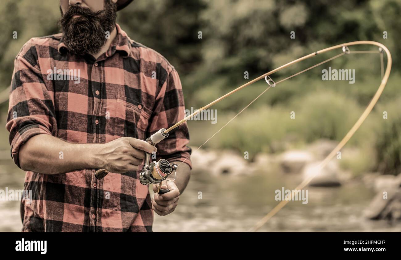 Fisherman beard fishing on river hi-res stock photography and images ...
