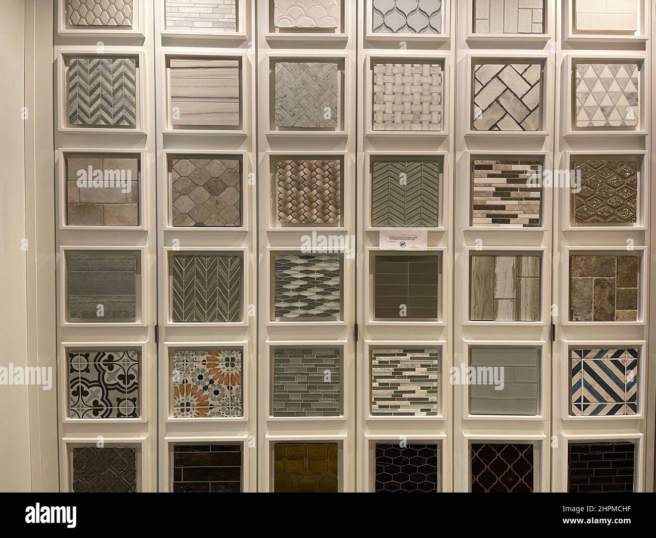 Orlando, FL USA - December 2, 2020: The kitchen backsplash tile style ...