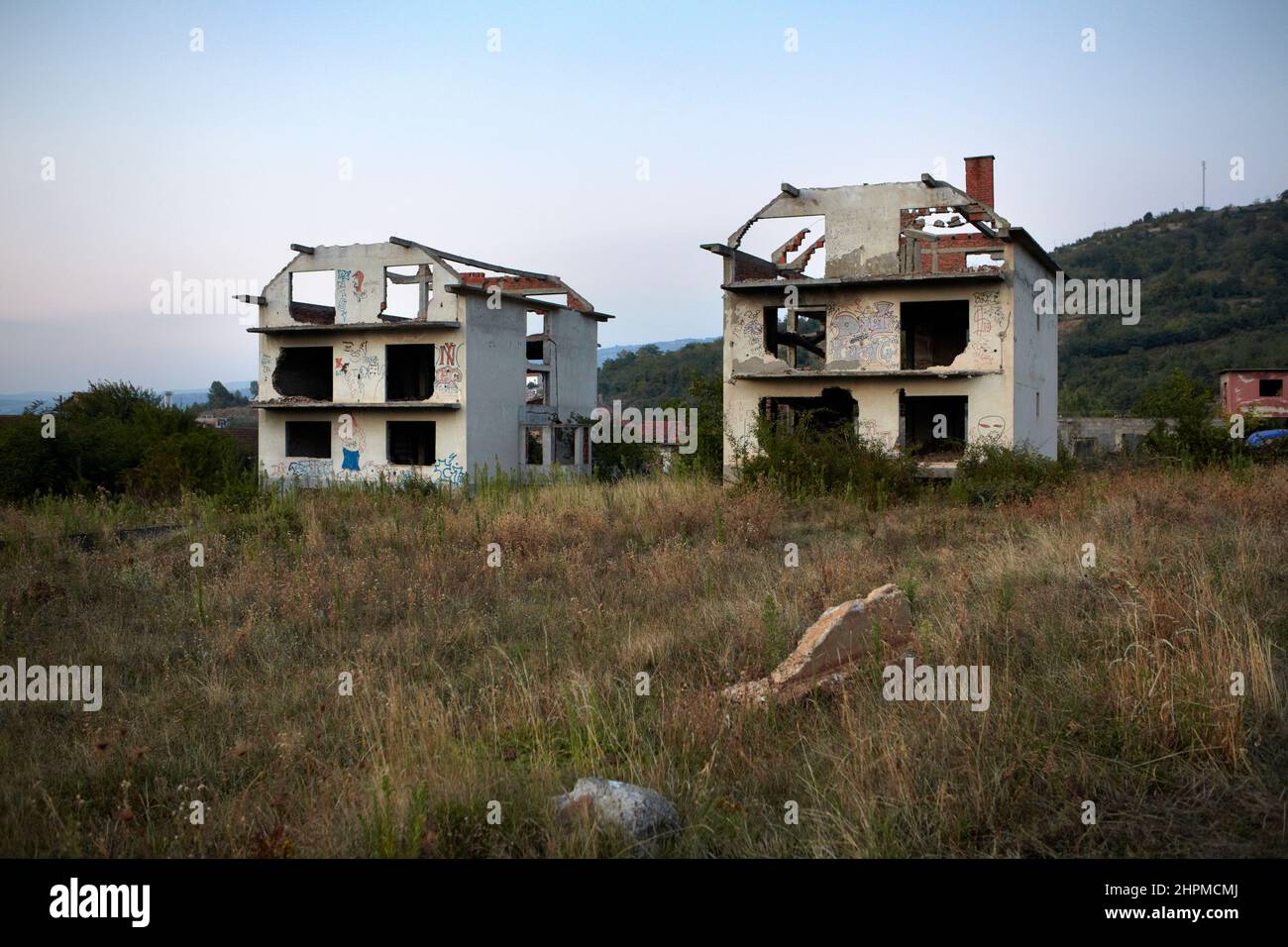 In the mountains of Kosovo near the mountain community of Budakova near ...