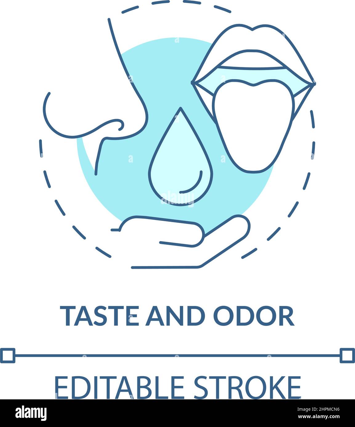 Taste and odor turquoise concept icon Stock Vector Image & Art - Alamy