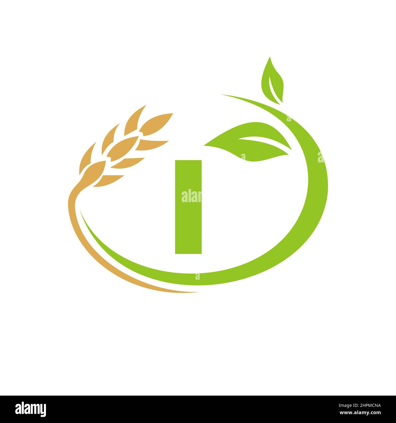 Agriculture Logo On I Letter Concept. Agriculture and farming logo ...