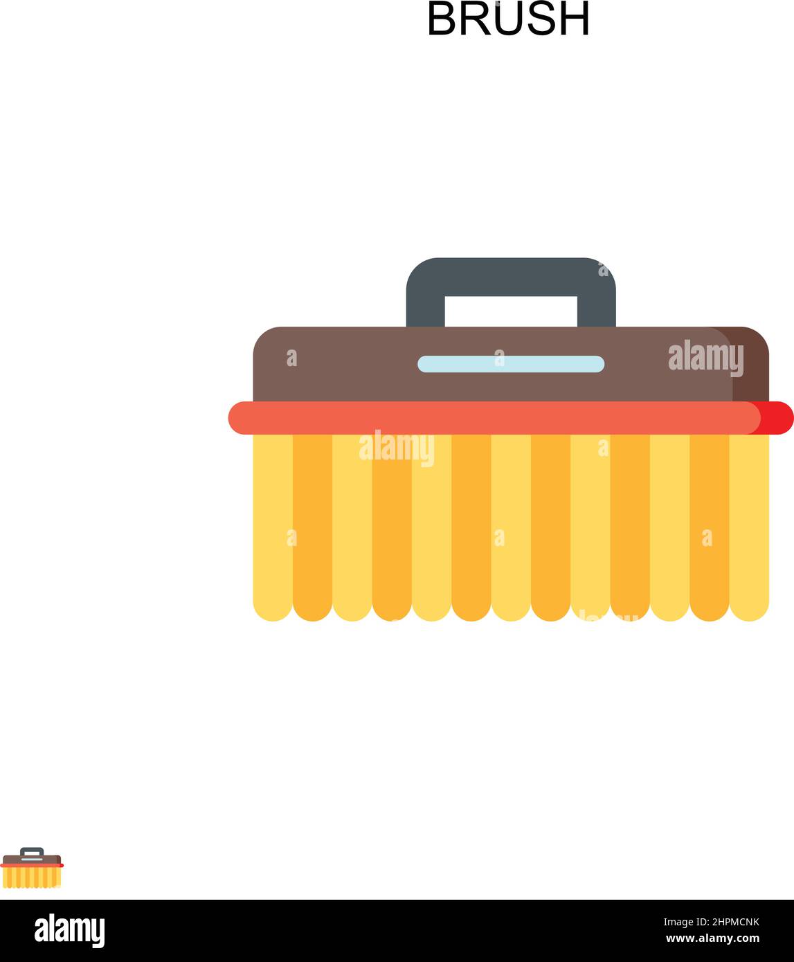 Brush Simple vector icon. Illustration symbol design template for web ...