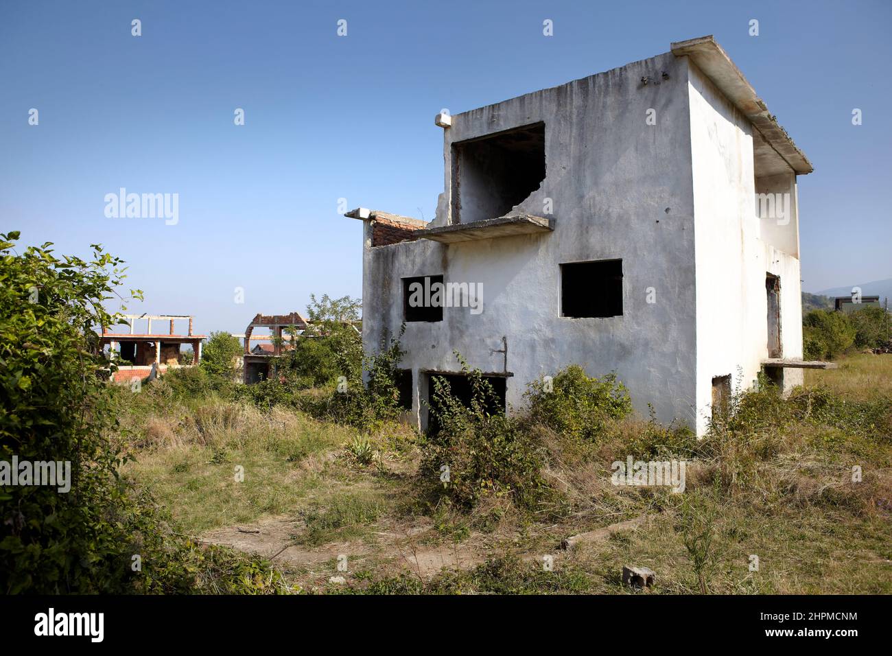 In the mountains of Kosovo near the mountain community of Budakova near ...