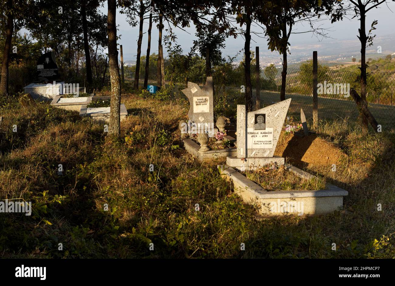 In the mountains of Kosovo near the mountain community of Budakova near ...