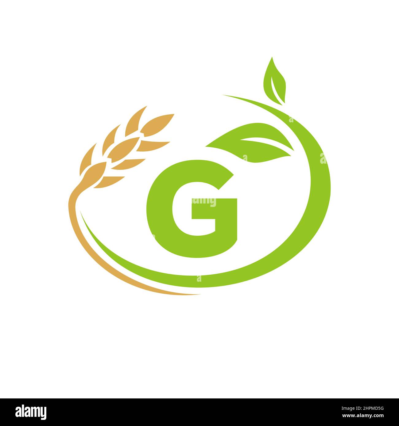 Agriculture Logo On G Letter Concept. Agriculture and farming logo ...